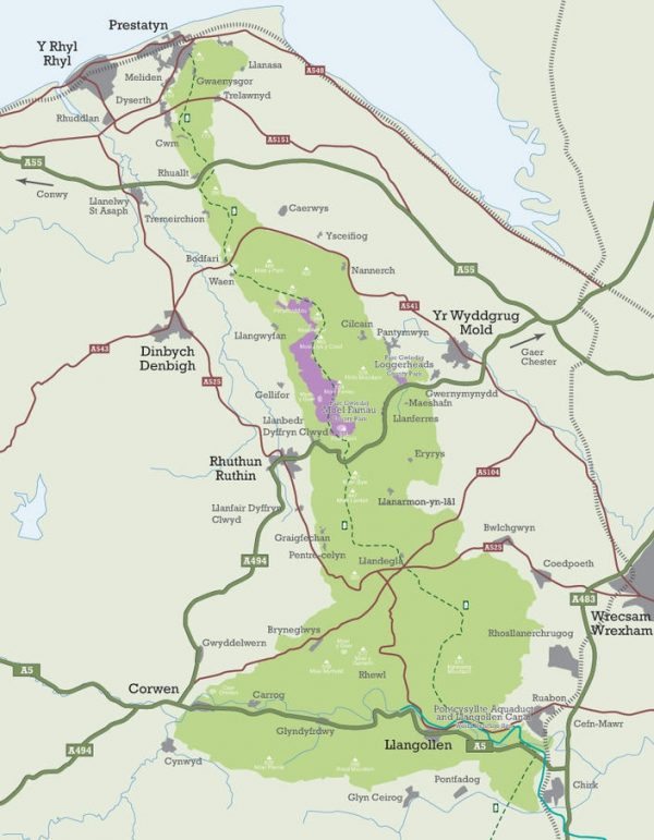 AONB map – Friends of Clwydian Range and Dee Valley